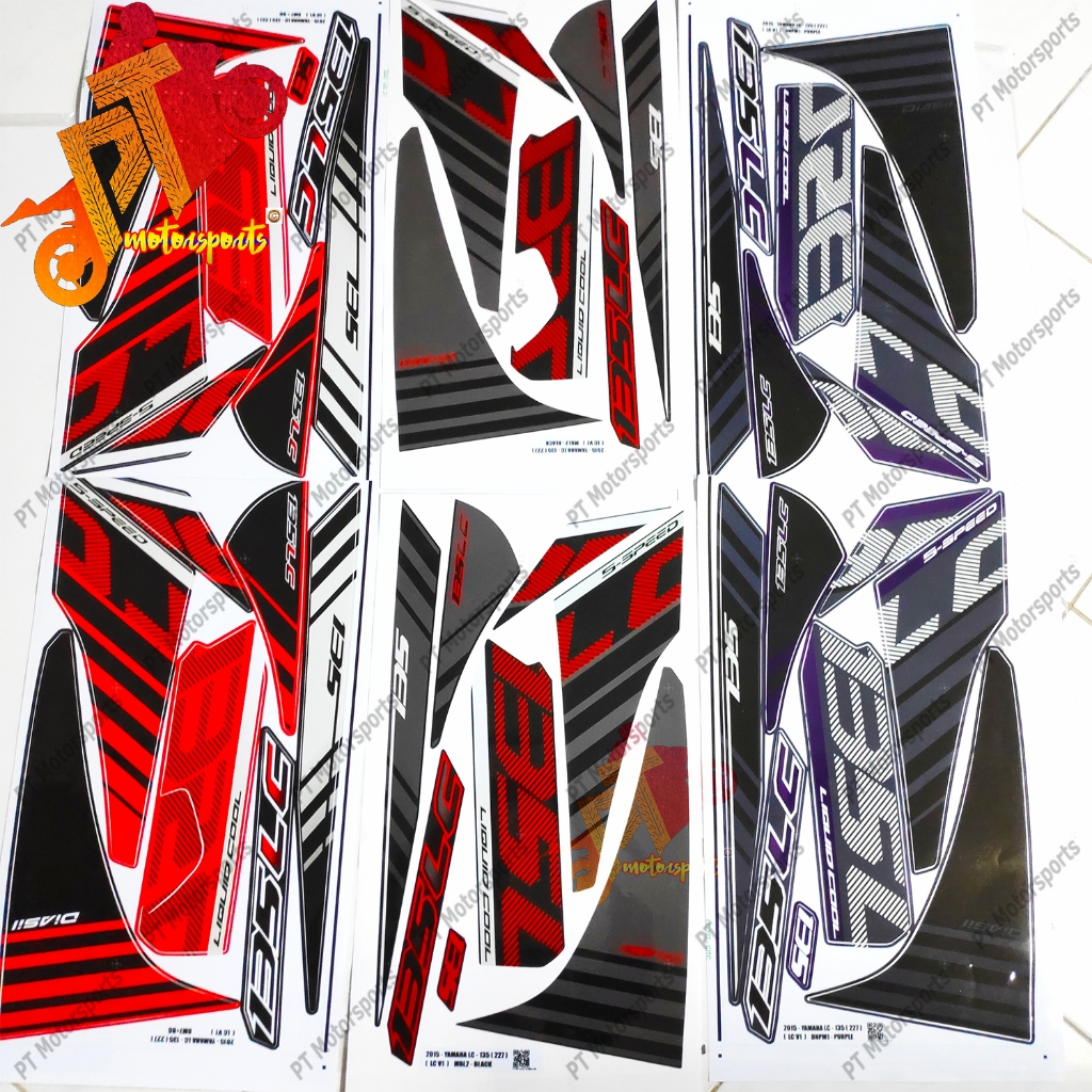 ( LC135 V1 ONLY ) Lc 135 New Bdoy Sticker Stripe Batman Purba Black ...