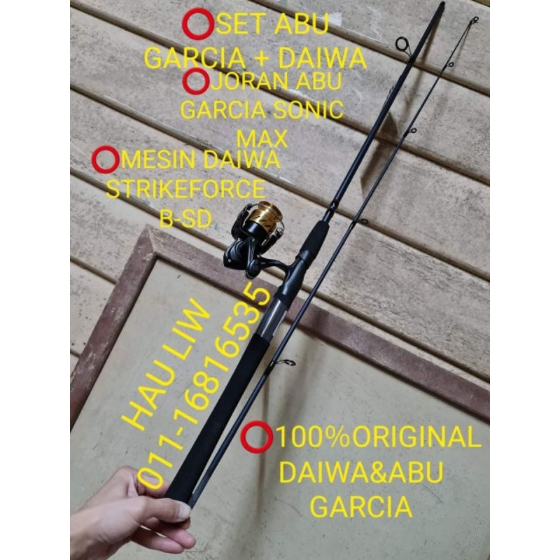 PANCING SET JORAN ABU GARCIA SONIC MAX + MESIN DAIWA STRIKEFORCE ...