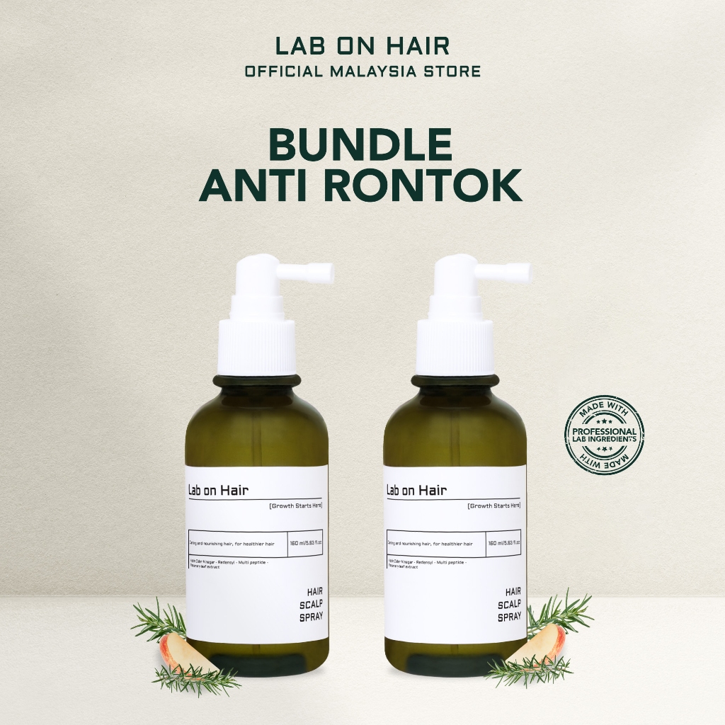 Lab On Hair 2 Pcs Scalp Spray Apple Cider Vinegar - Tonik Rambut Spray ...