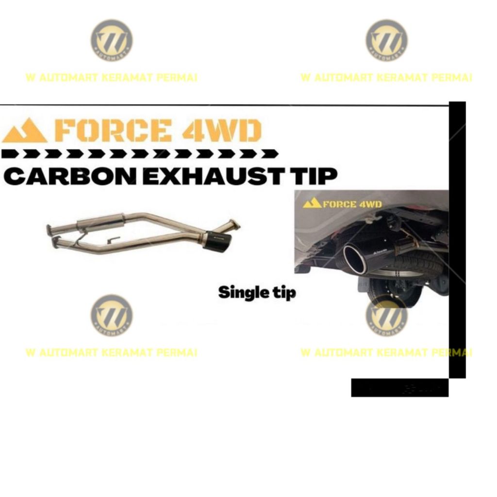 FORD RANGER T6/T7/T8 force carbon rear exhaust tip single tip | Shopee ...
