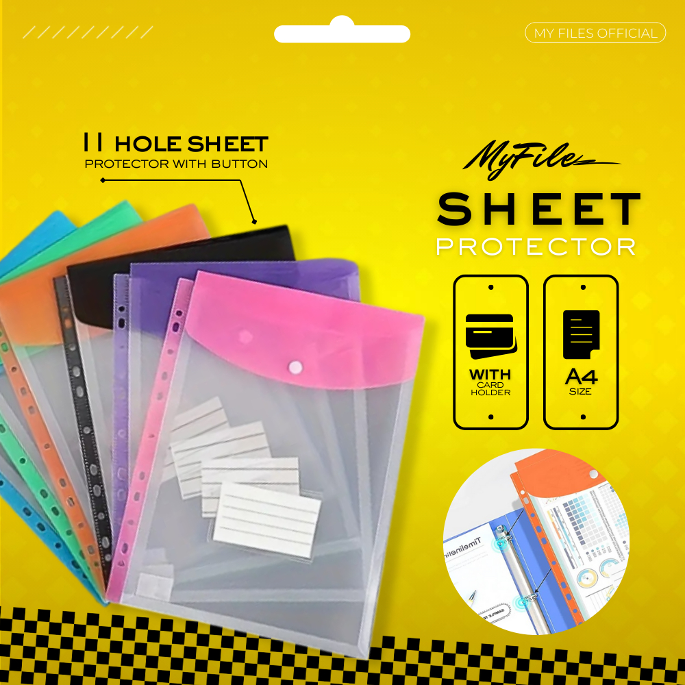 11 Holes Button Folder Sheet Protector String Folder Fit 2D 3D 4D File ...