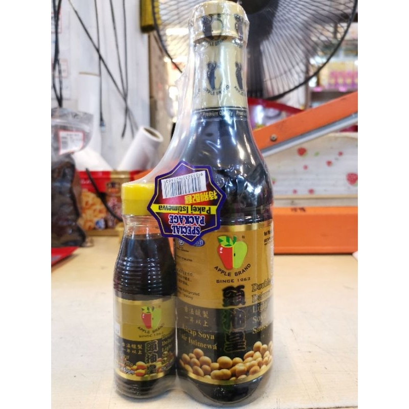 Double Deluxe Light Soy Sauce 頭抽皇APPLE BRAND - 700g+140g | Shopee Malaysia
