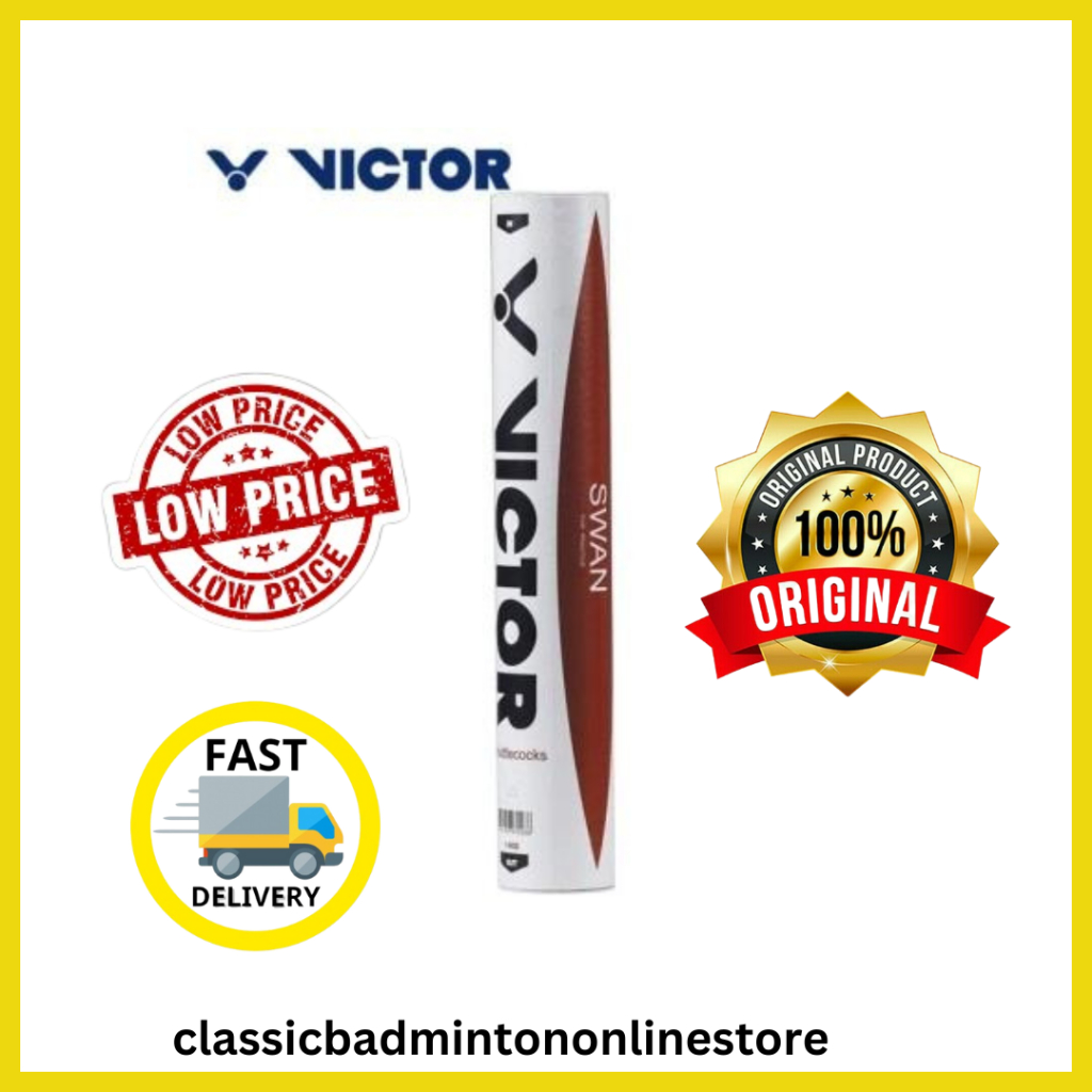 Victor Original Swan badminton shuttlecocks 77 grain speed 12pcs ...