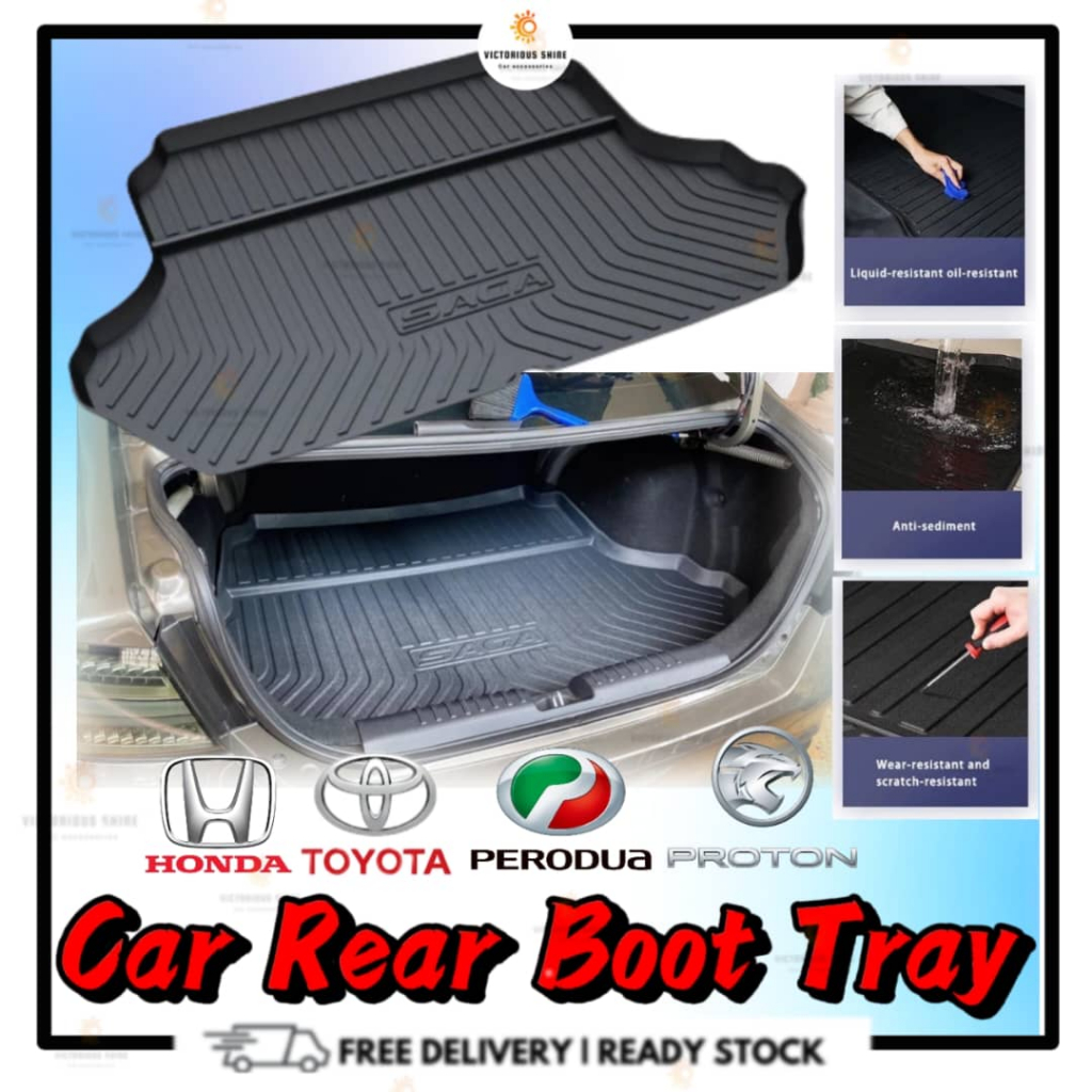 Car Boot Tray suits Perodua Proton Honda Ativa Bezza Aruz Axia Myvi ...