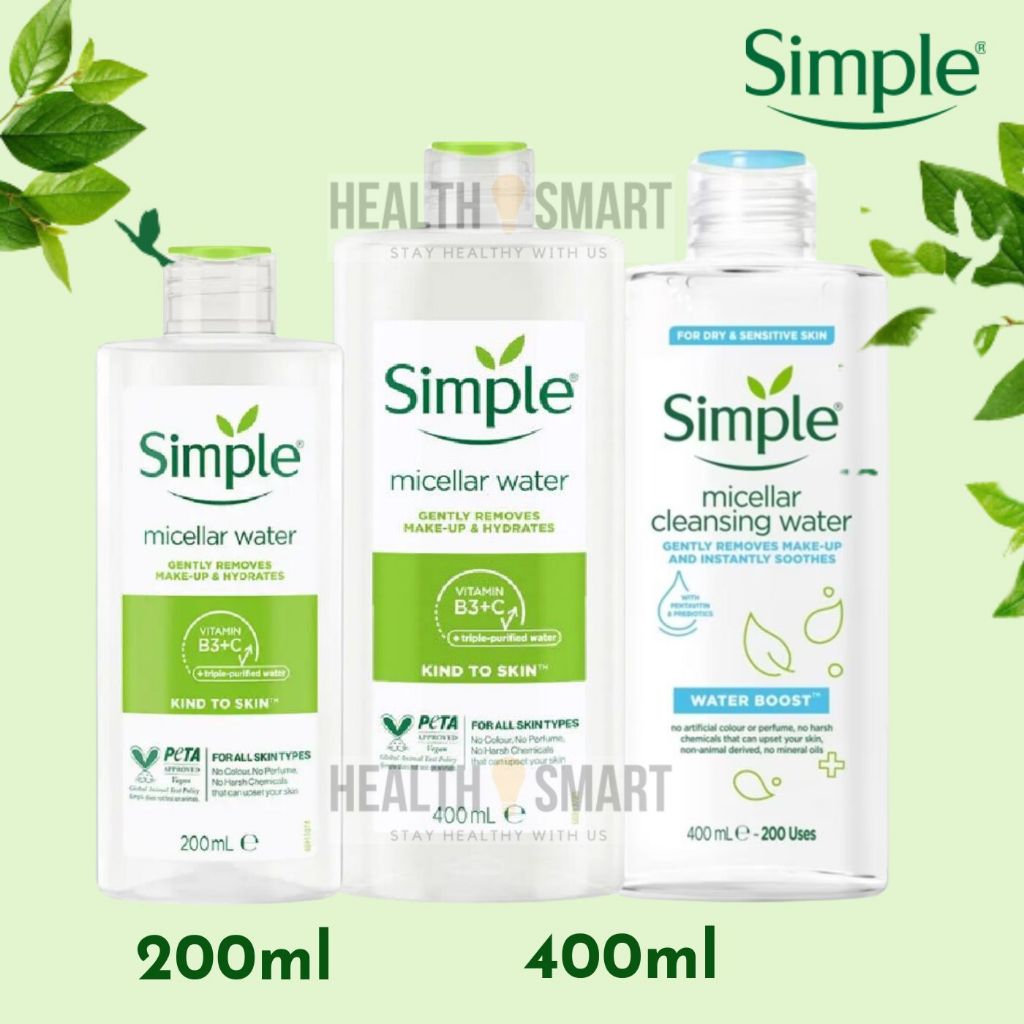 Simple Kind To Skin Micellar Cleansing Water 200ml / Simple Micellar ...