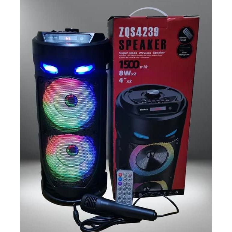 [MALAYSIA STOCK] ZQS-4239 TWS Wireless Bluetooth Portable Speaker / Super Bass Speakers/Karaoke ...