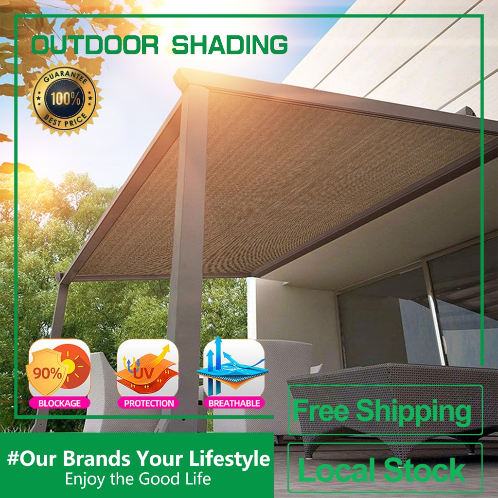 Sun Shade Net Car Cover Awnings Anti UV 90% Jaring Hitam Garden ...