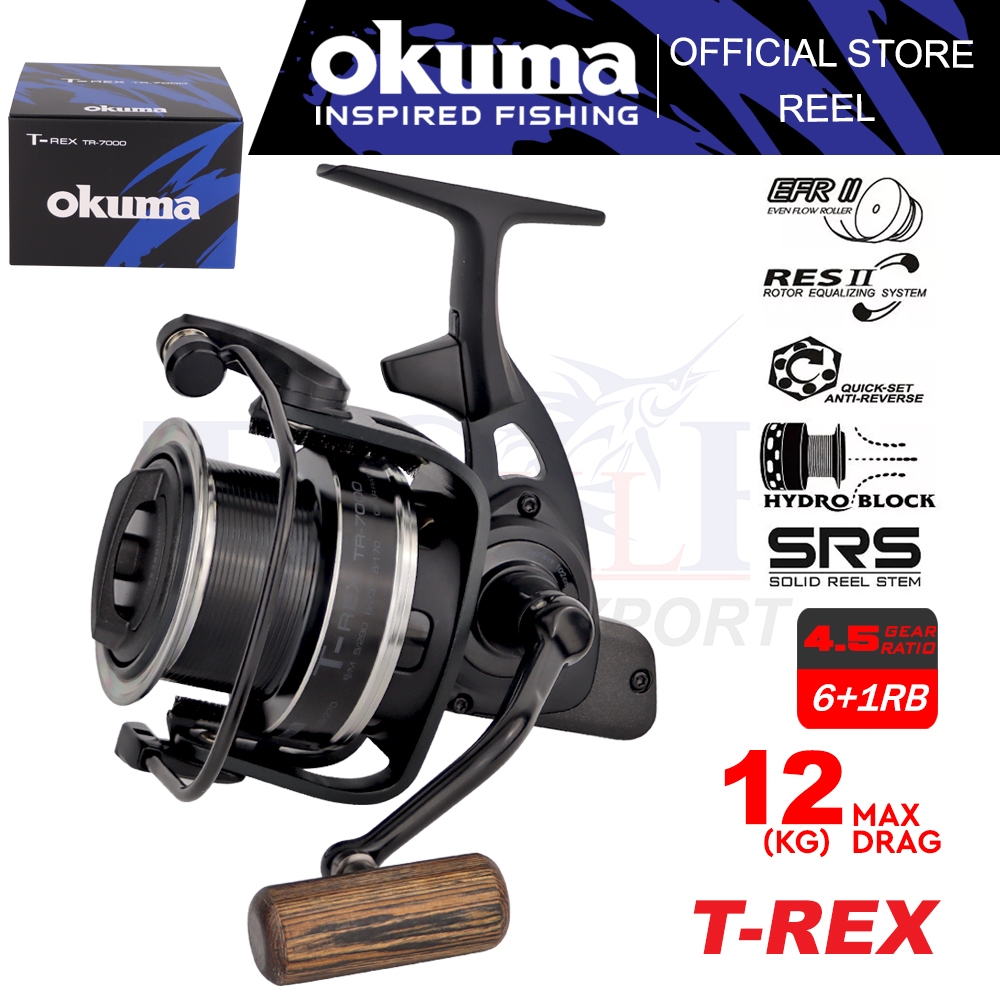 Okuma T-Rex TR 7000 Carp Surf (12kg Max drag) Spinning Fishing Reel Mesin Pancing | Shopee Malaysia