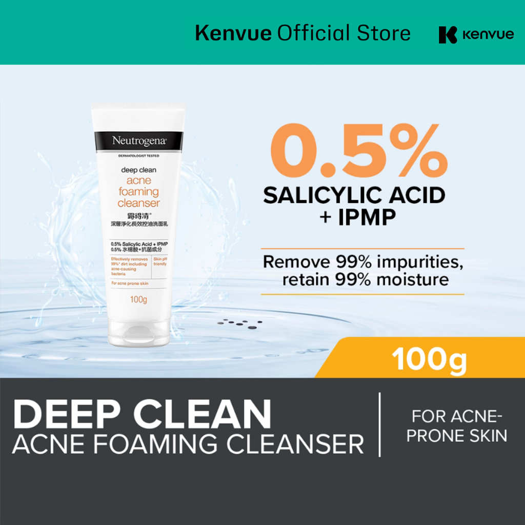 Neutrogena Deep Clean Acne Foaming Cleanser 100g | Shopee Malaysia