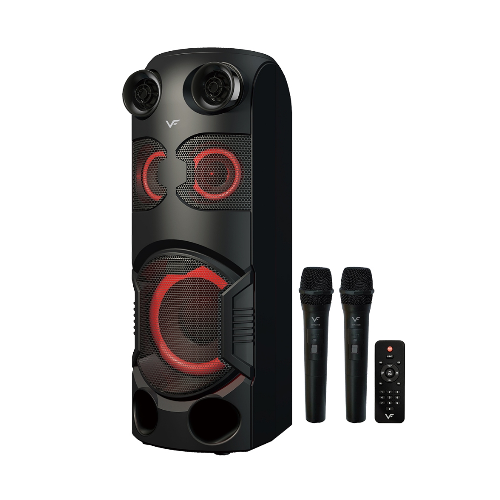 Vinnfier VF Tango Pro 3 WMB with 2 Wireless Mic Portable Karaoke Bluetooth Speaker KTV Speake ...