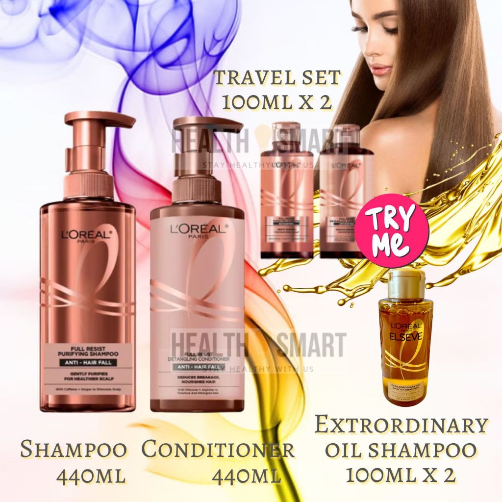 L'Oreal Paris Extraordinary Shampoo 100ml / Full Resist Conditioner ...