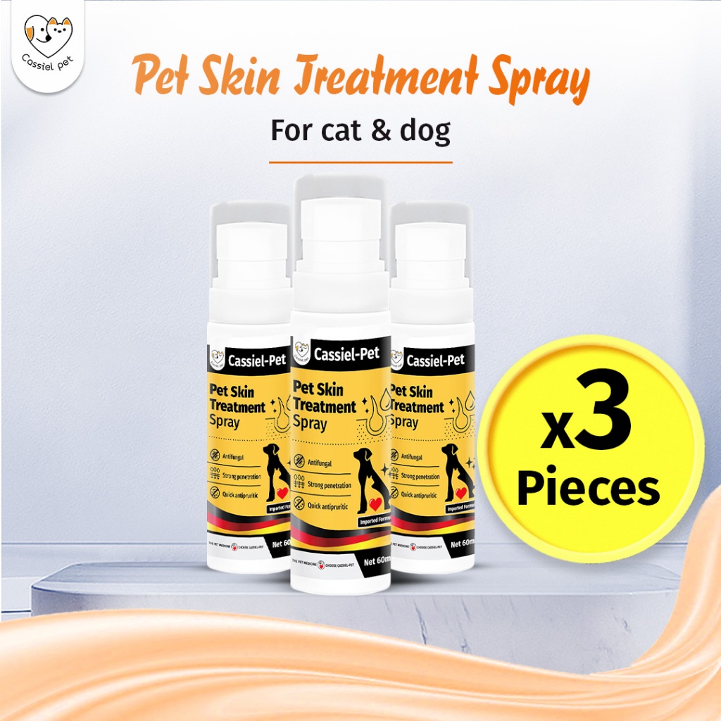 Cassiel Pet Antimicrobial Spray Cat & Dog Skin Wound Fungus Ringworm ...