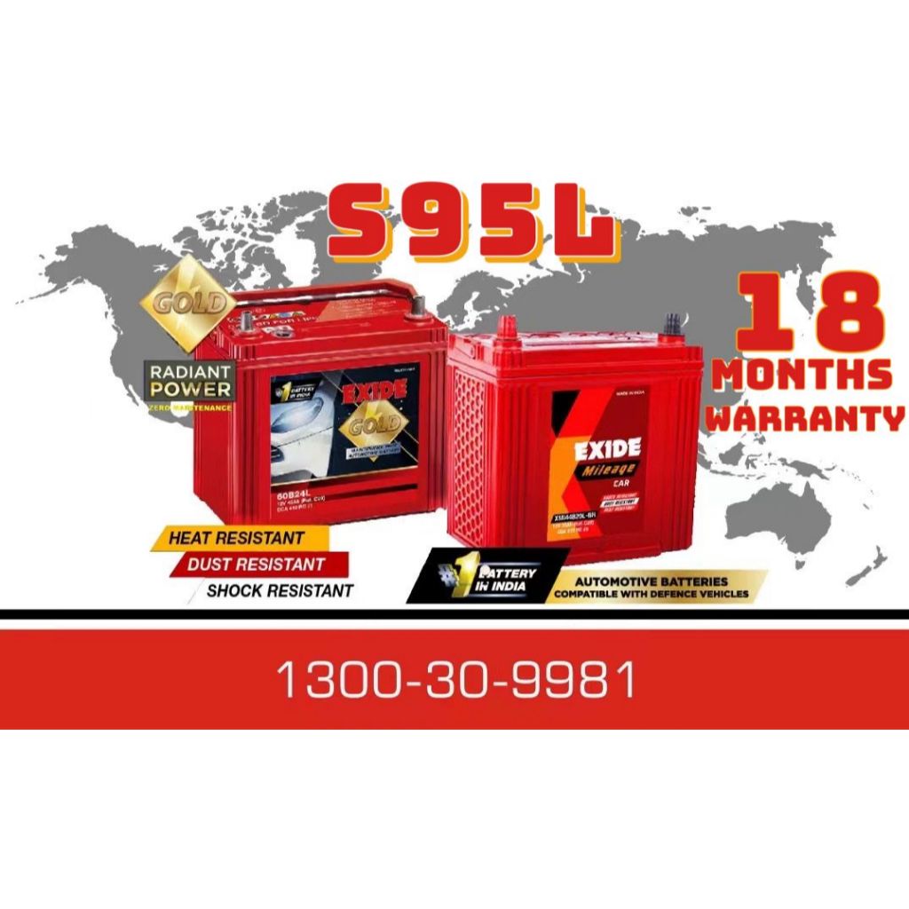 EXIDE S95 EFB | CAR BATTERY TOYOTA HARRIER(ECO) | Shopee Malaysia