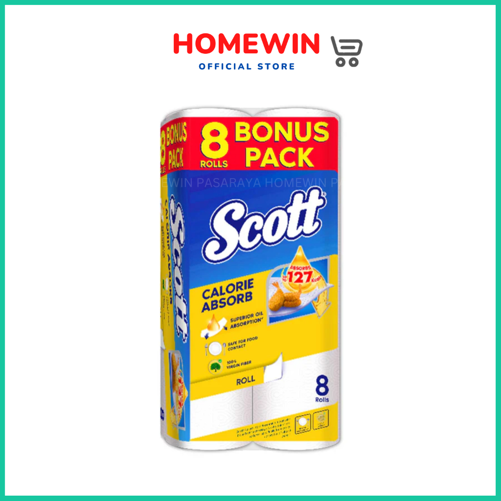 Scott Calorie Absorb Kitchen Towel (50's x 8 Roll) | Shopee Malaysia