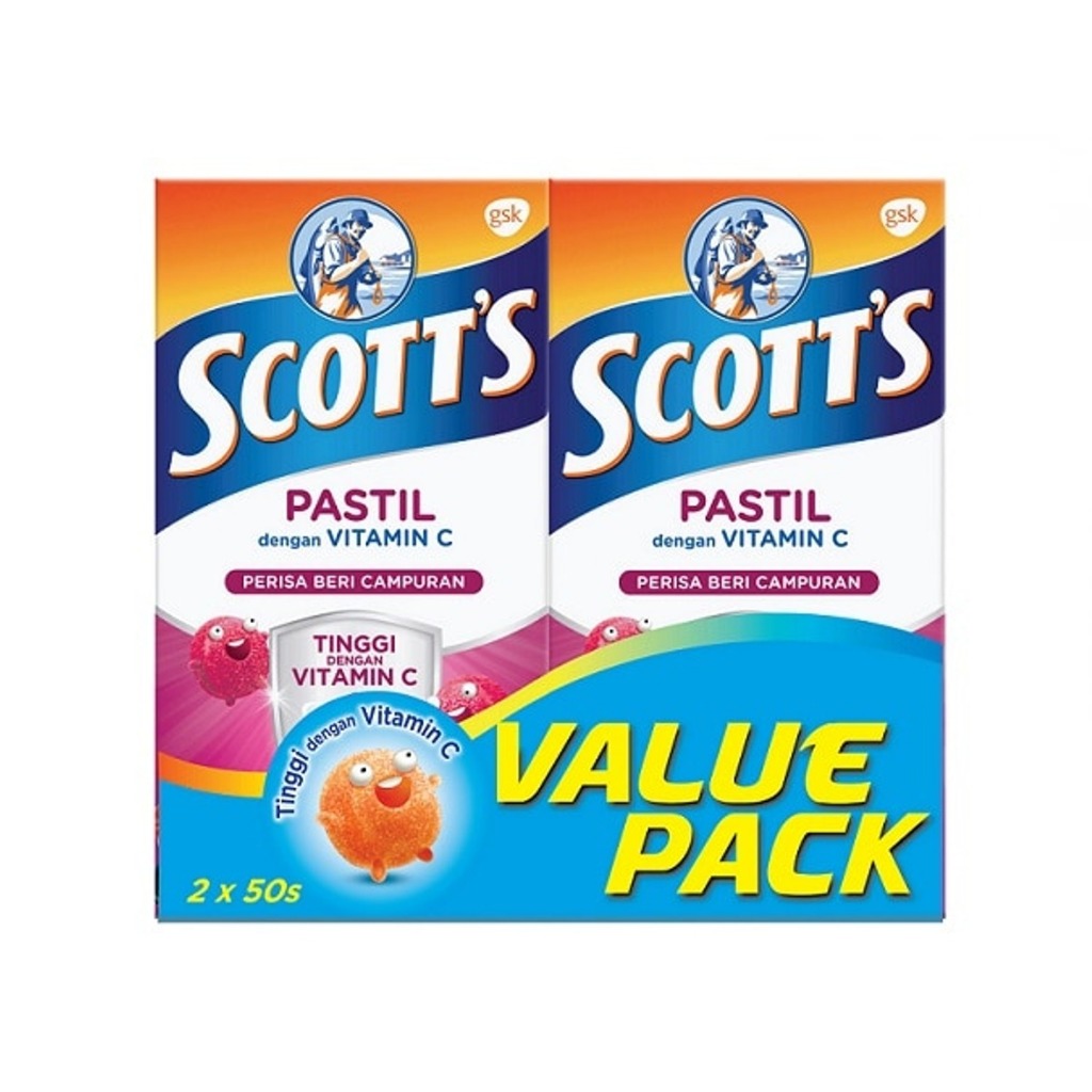 SCOTT'S - PASTILLES VITAMIN C : MIXED BERRIES ((50'S)) | Shopee Malaysia