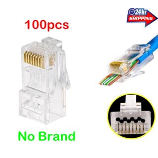 Cat 6 Connector Crystal Head Gigabit 8-core Pure Copper RJ45 Gold ...