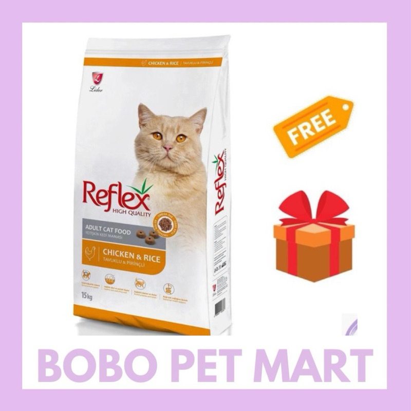 Reflex Chicken & Rice Adult Cat Food 8kg (ADA FREE GIFT) | Shopee Malaysia
