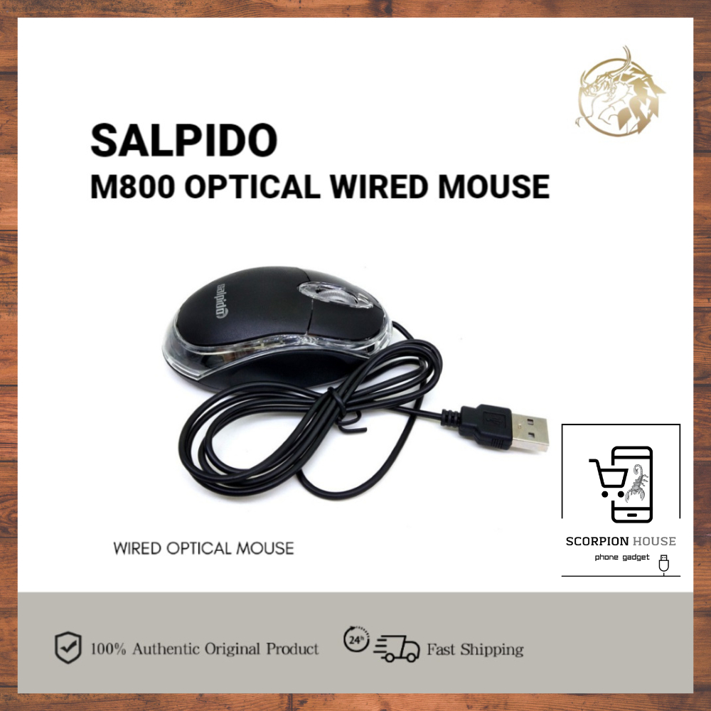 SALPIDO M800 800DPI Wired USB Corded 3D Optical Mouse ☆ | Shopee Malaysia