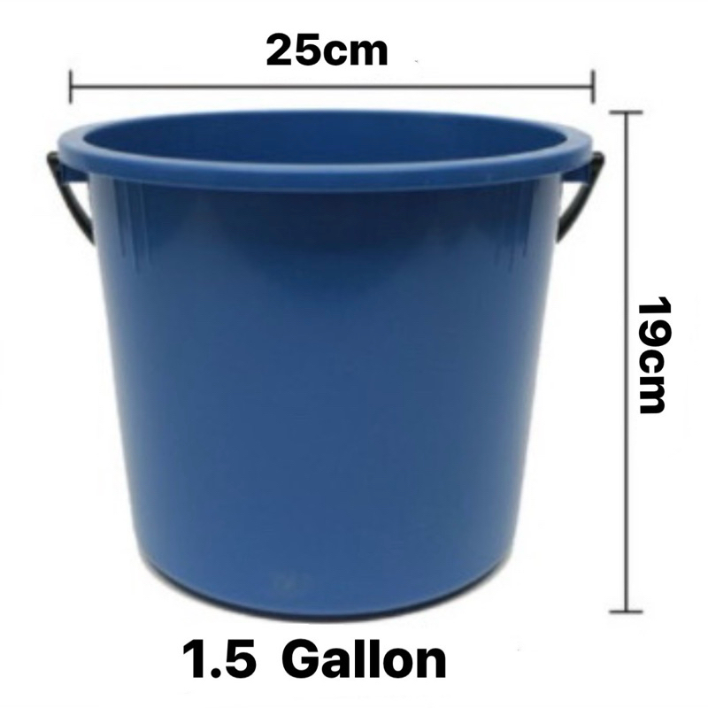 1-6 gallon Plastic Pail / Bucket / Baldi Air/ Bakul/ Tong Mop | Shopee ...