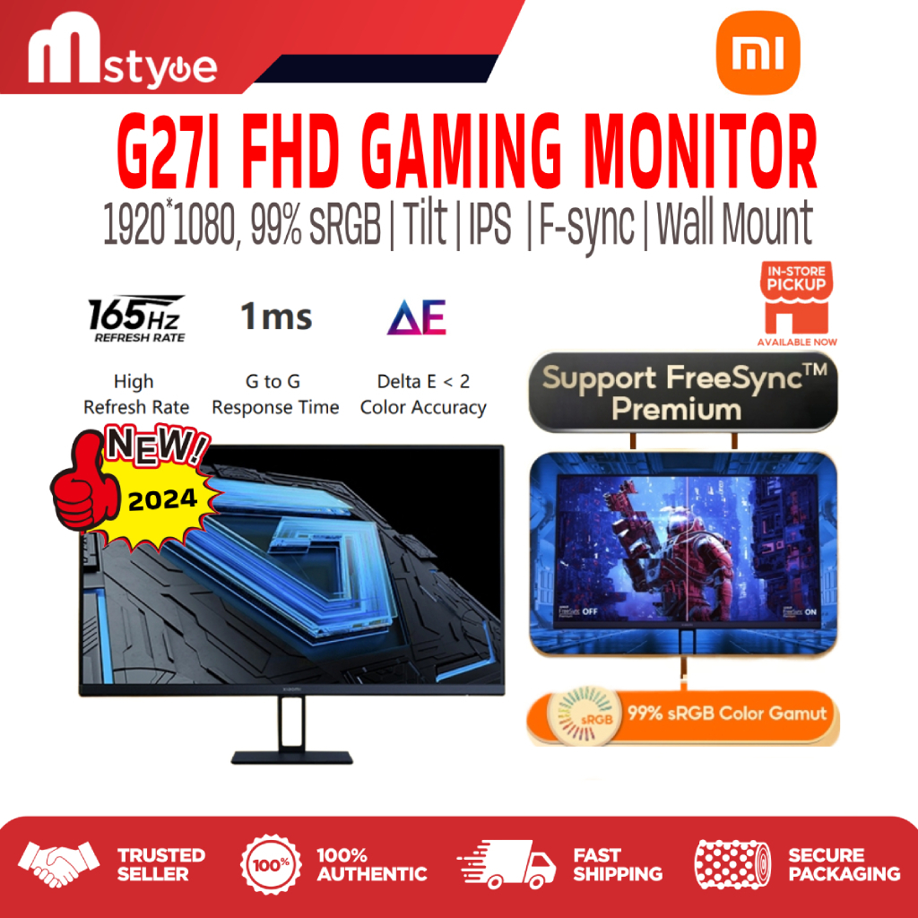 Xiaomi MI G27i (gaming) / A27i / A24i / 1C Desktop Monitor IPS 1080P ...