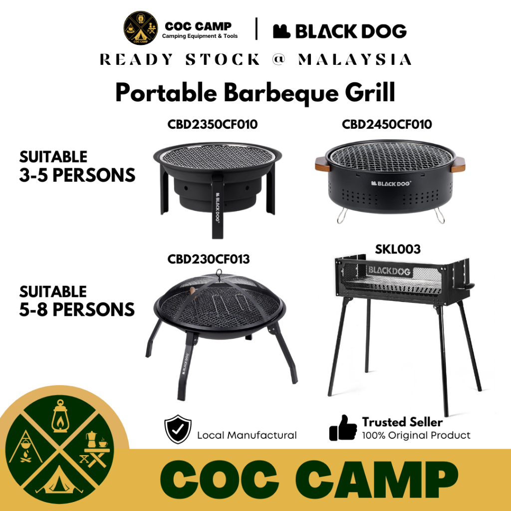 Blackdog Foldable BBQ Portable Barbeque Stove Grill Pit for Camping ...