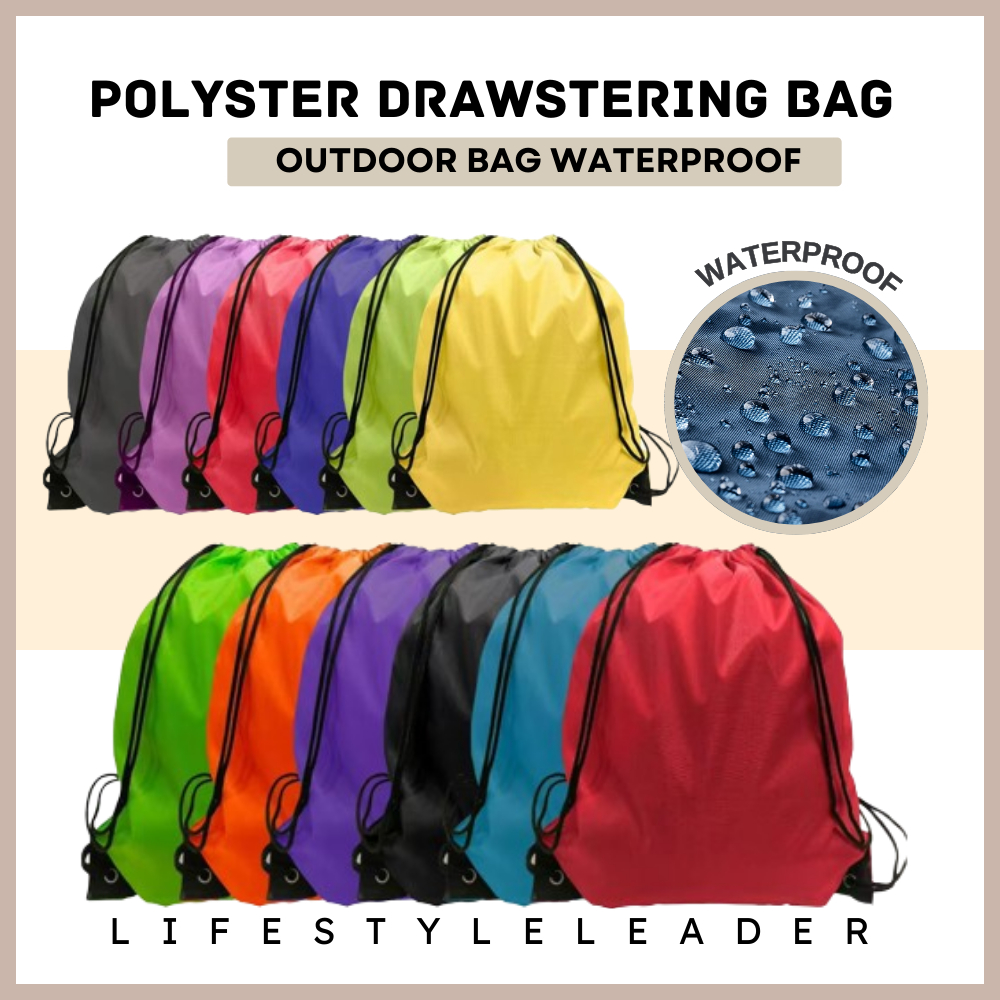 Polyester Drawstring Bag Waterproof Outdoor Sport Bag Sport Backpack ...
