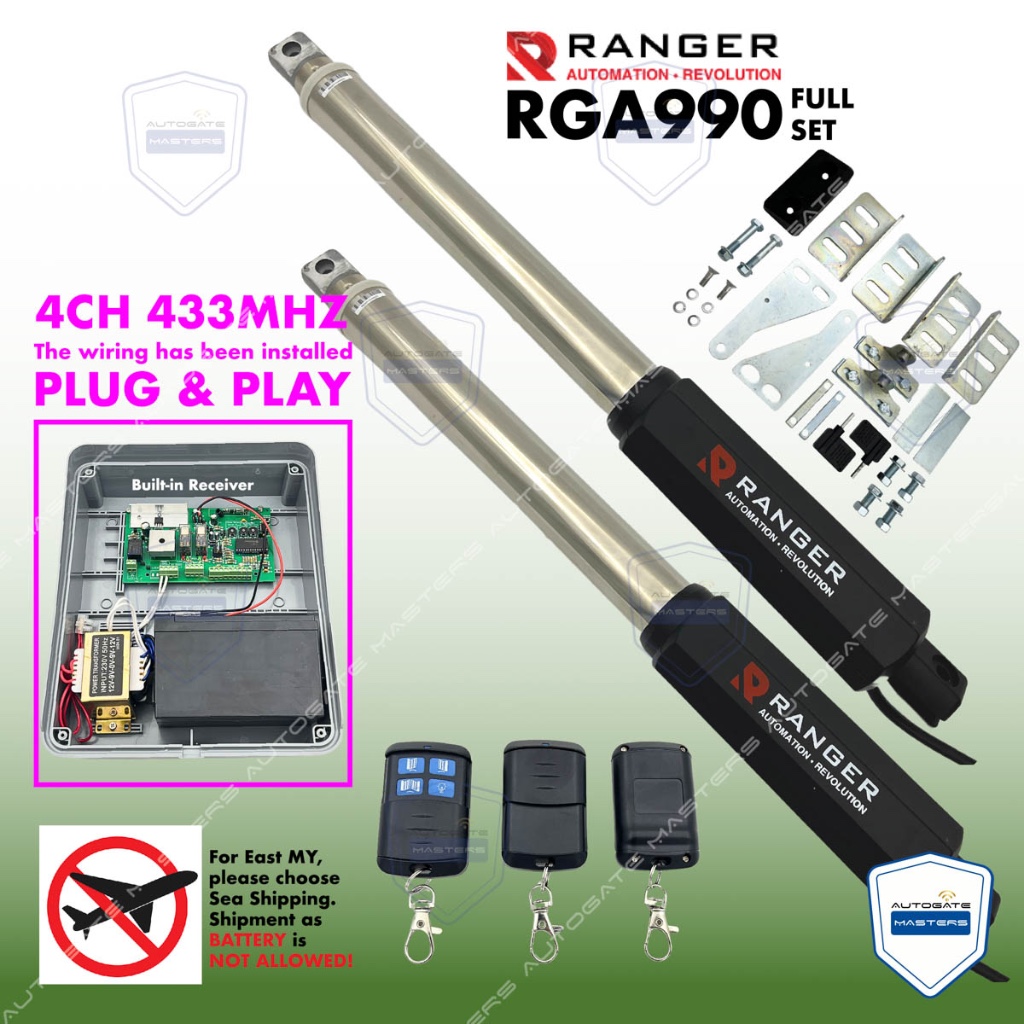 RANGER G-RGA-990 ( 4CH 433MHZ ) Swing folding arm ( FULL SET ) | Shopee ...