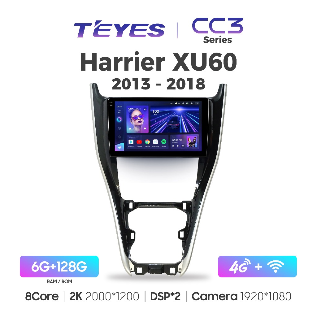 TEYES CC3 Series Toyota Harrier XU60 2015-2017 Android Car Player 10" | Shopee Malaysia