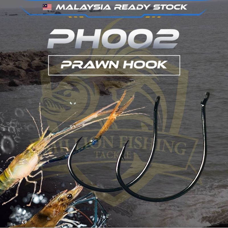 【PH002】10PCS Prawn Hook High Carbon Steel Mata Kail High Quality Hook ...