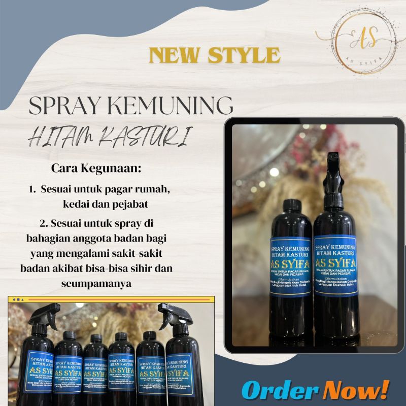 Semburan / Spray Ruqyah Kemuning Hitam Kasturi As Syifa Pagar Rumah ...