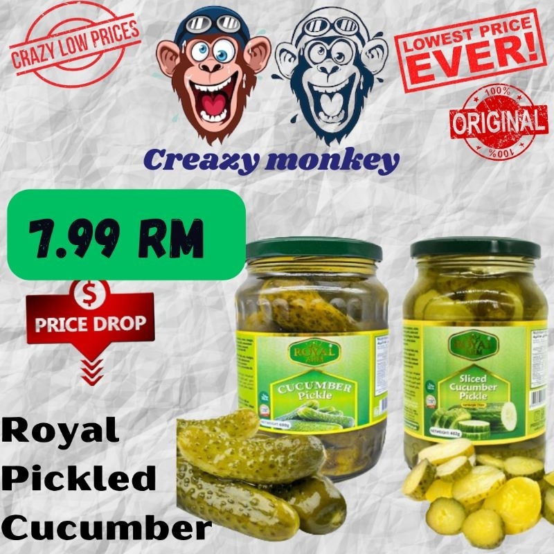 Royal Arm Pickled Cucumber Pickle Sliced | Premium Quality / Halal ...
