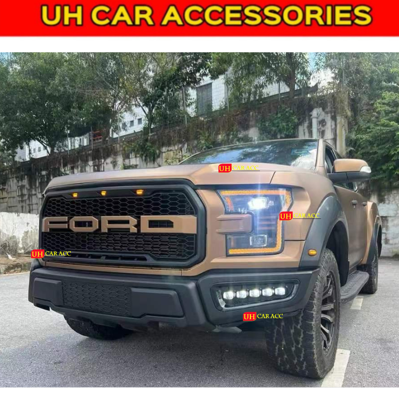 FORD RANGER T6 T7 T8 CONVERT TO F150 BODYKIT BUMPER FENDER GRILLE HEAD ...