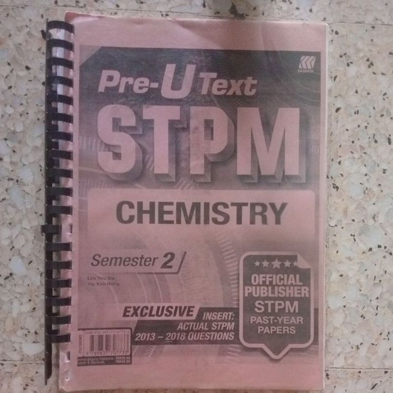 STPM CHEMISTRY semester 2 (photostat version) | Shopee Malaysia