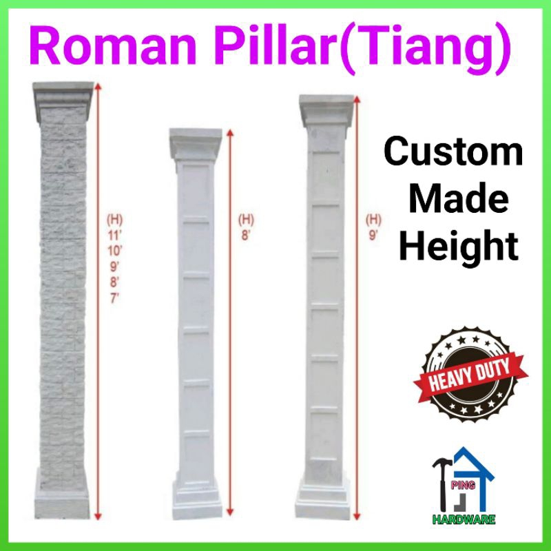 SIMEN Roman Pillar (Tiang Cantik) Custom Made Tinggi | Shopee Malaysia