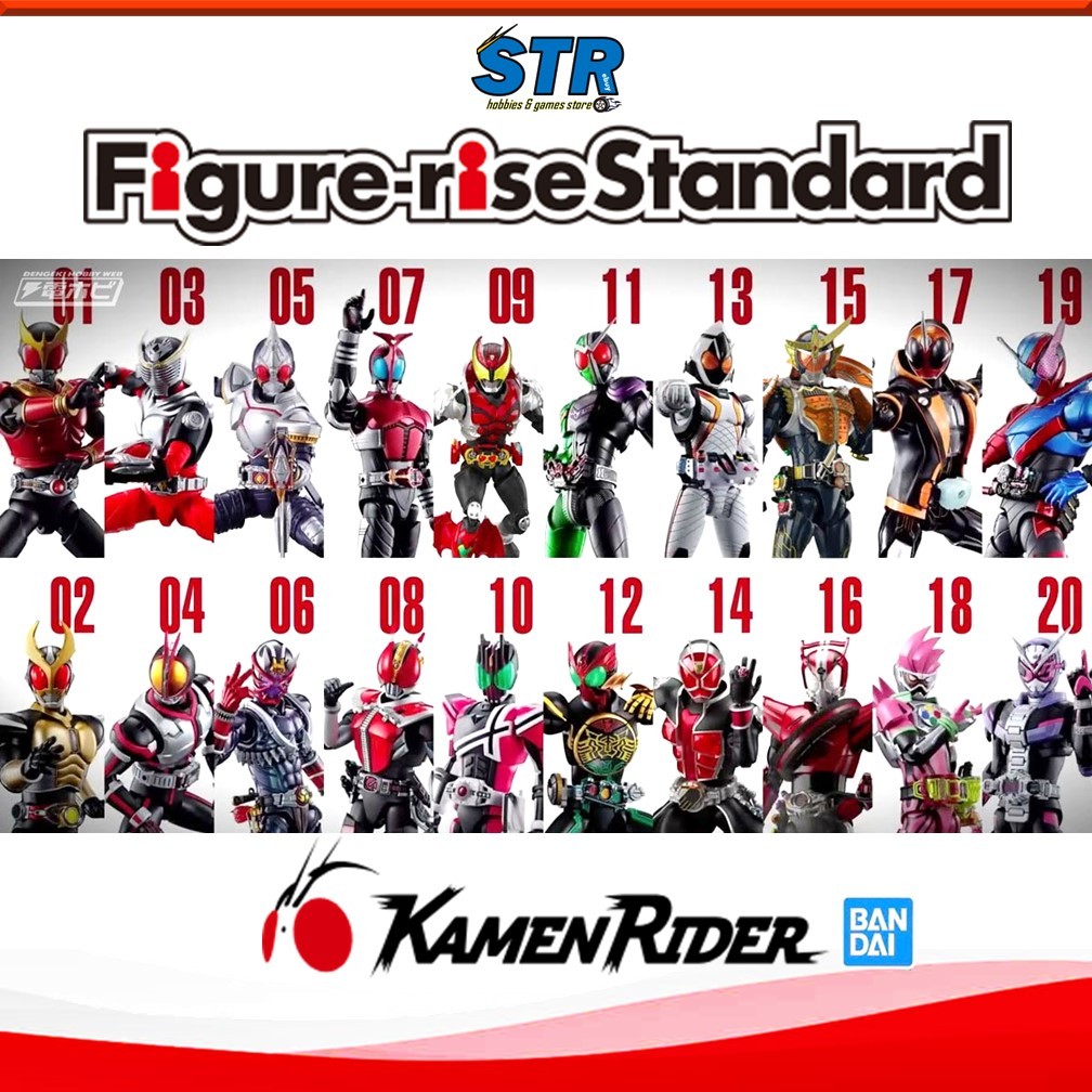 BANDAI Figure Rise Standard Kamen Rider Kuuga Agito Ryuki Faiz Blade ...