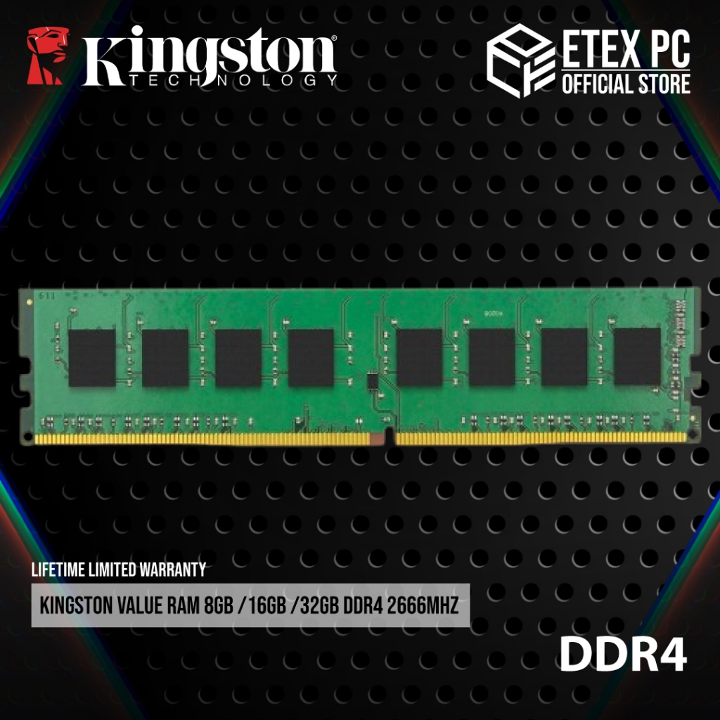 Kingston Value Ram 8GB /16GB /32GB DDR4 2666MHZ Memory Ram | Shopee ...