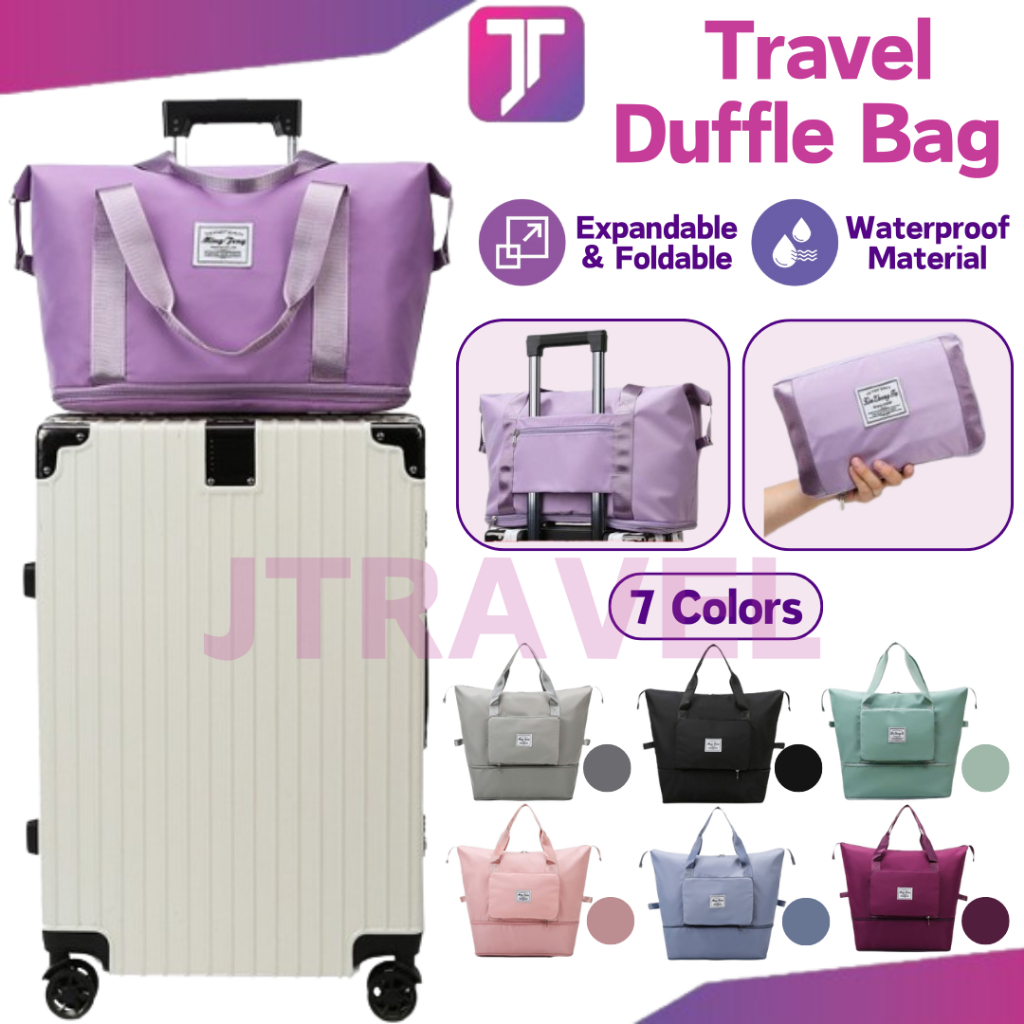 Jtravel Bag Foldable Beg Travel Bag Waterproof Nylon Luggage Bag Gym ...