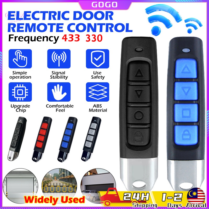 330/433mhz Auto Gate Remote Control 4 Button Garage Door Remote Key ...