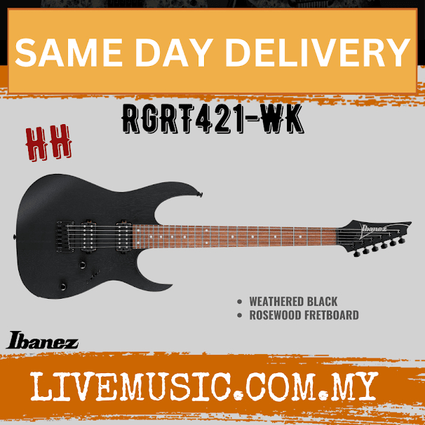 Ibanez RGRT421 - RG Series Electric Guitar - Walnut Flat / Weathered ...