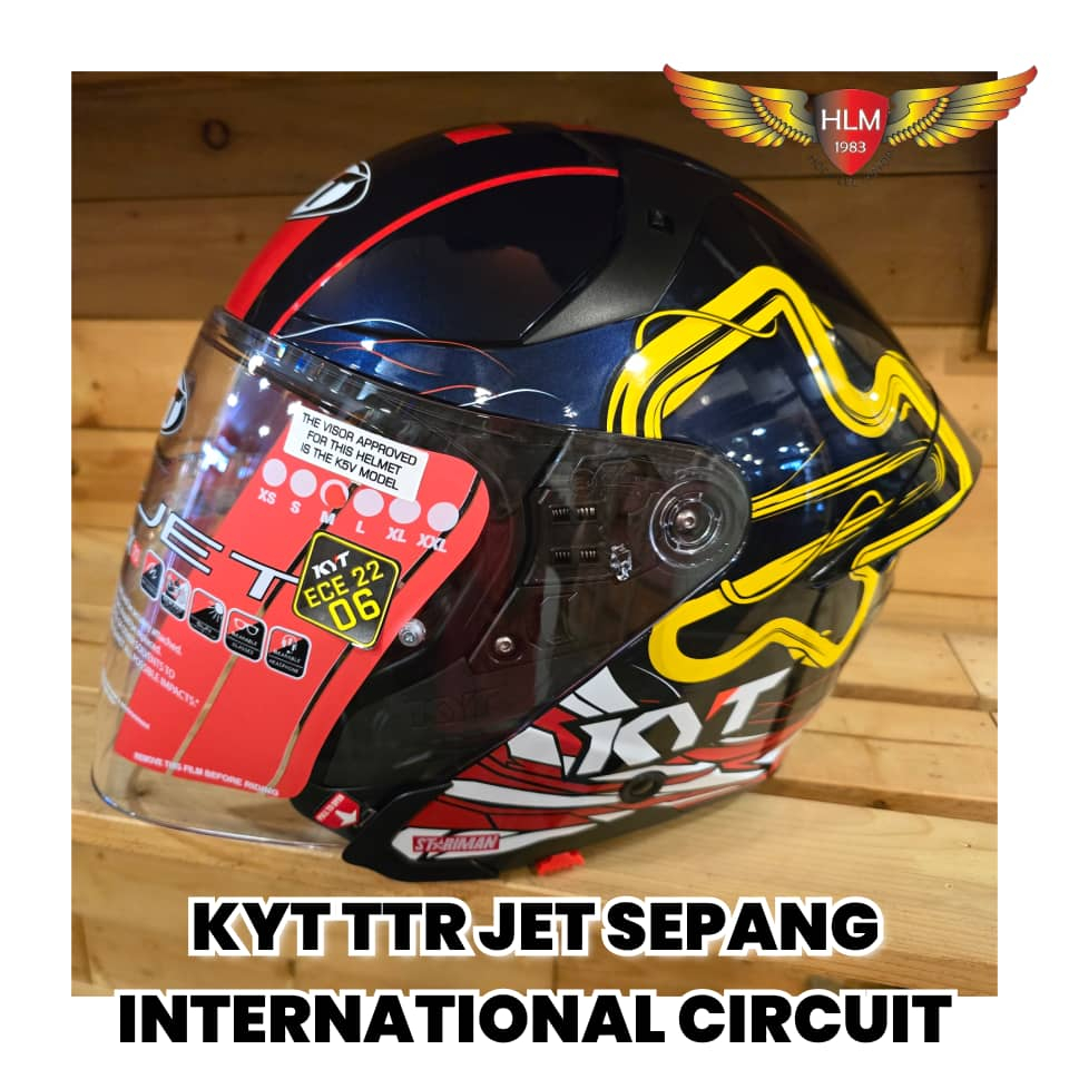 KYT TTR JET SEPANG INTERNATIONAL CIRCUIT OPEN FACE HELMET | Shopee Malaysia