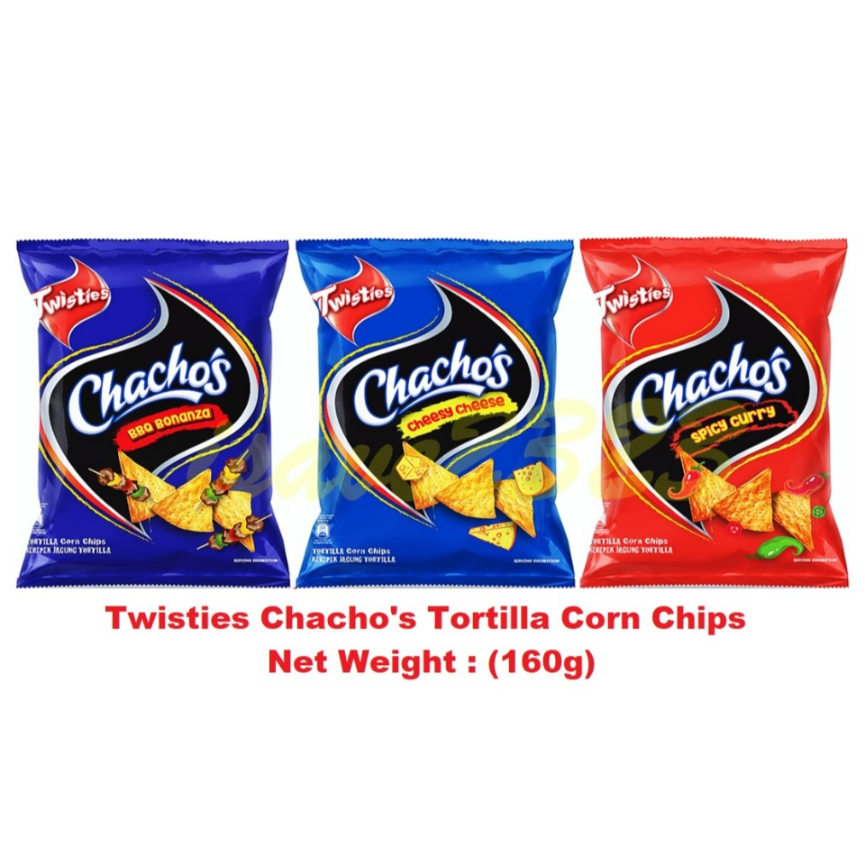 Twisties Chacho's Tortilla Corn Chips (160g) - Spicy Curry / Cheesy ...