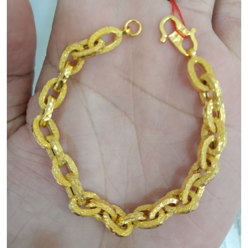 ️916 Gold Bracelet Gelang Tangan Sauh Exclusive Emas 916 | Shopee Malaysia