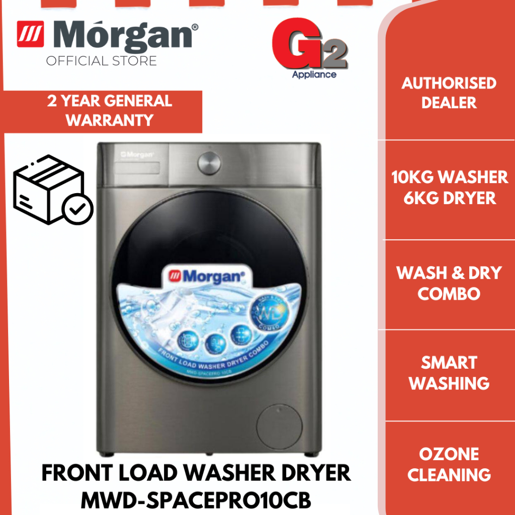 MORGAN (AUTHORISED DEALER) 10KG/6KG FRONT LOAD WASHER DRYER COMBO MWD ...