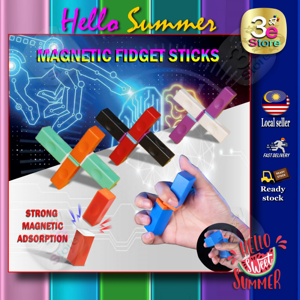 Fingertip Magnetic Rod Relieve Stress Fidget Toys Rotate Finger Gyro ...