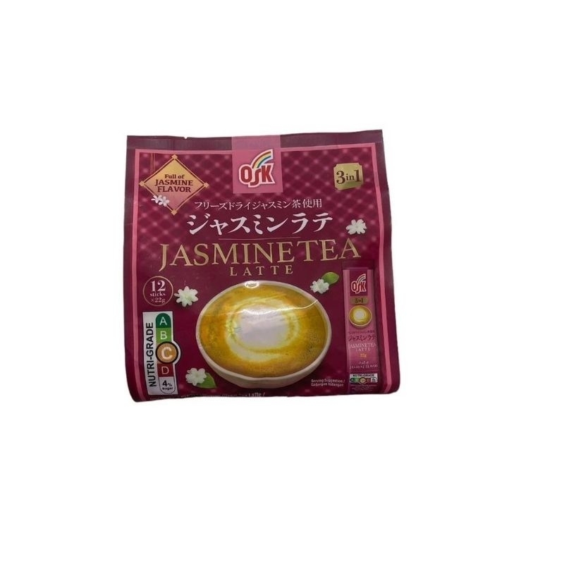 OSK Hojicha Latte Jasmine Tea Latte 3in1 Instant 22g x 12 sticks 3 in 1 ...