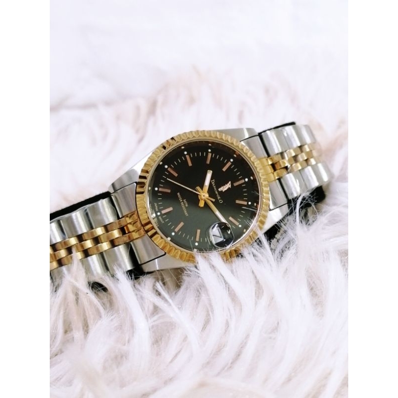 Danopolo Gold Black Silver Line Casual Fashion Business Ladies Watch ...