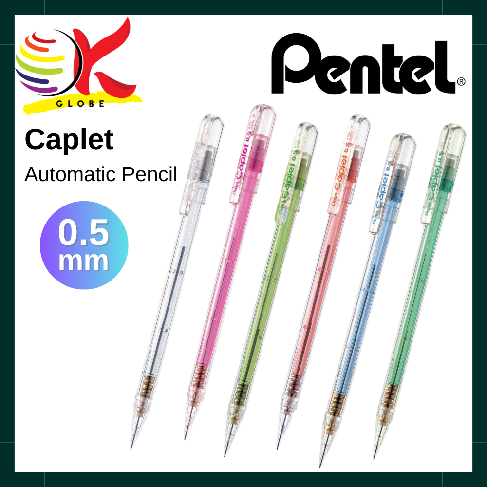 PENTEL CAPLET AUTOMATIC PENCIL 0.5MM A105 CRYSTAL LIKE BODY DETACHABLE ...