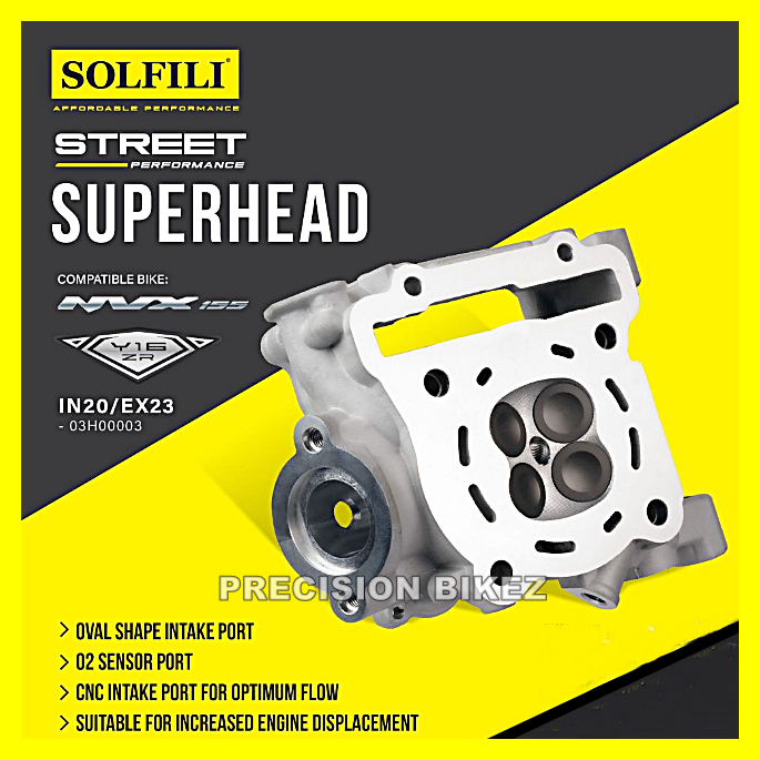 SOLFILI NVX155 Y16ZR 20/23 CNC CYLINDER HEAD OVAL SHAPE NVX Y16 23/20 ...
