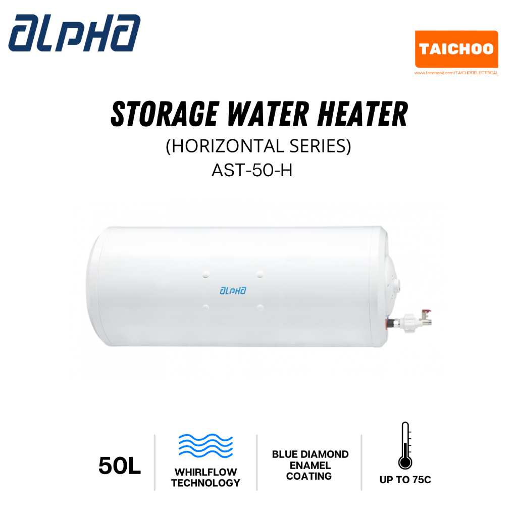 Alpha Storage Water Heater 50L [Horizontal] AST-50-H | Shopee Malaysia