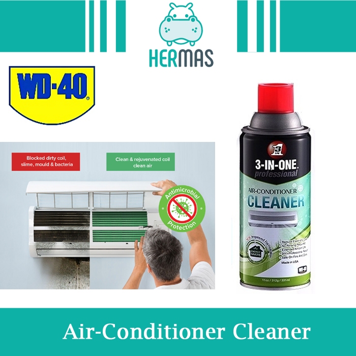 WD-40 3-IN-1 Professional Air-Conditioner Cleaner 331ml WD40 Air Conditioner Air Cond Cleaner ...